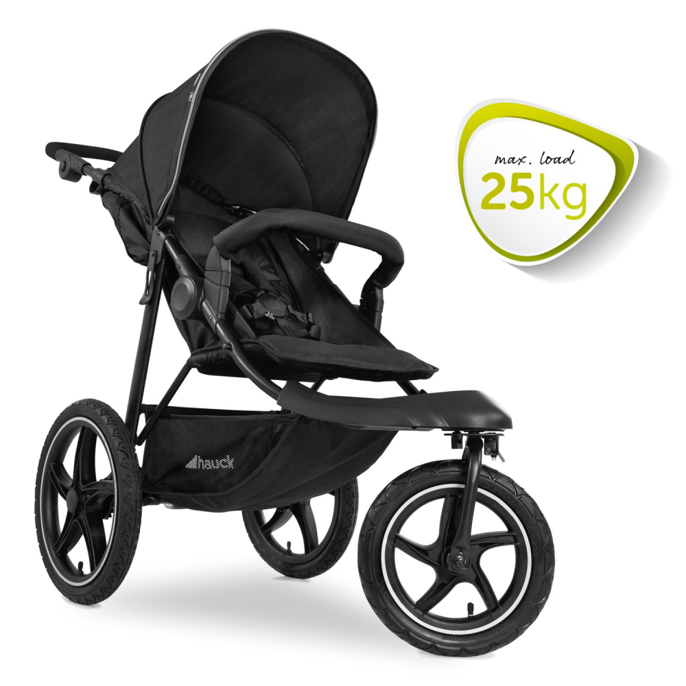 Hauck Runner 2 | Black | Three Wheel Stroller | Pushchair | All-terrain