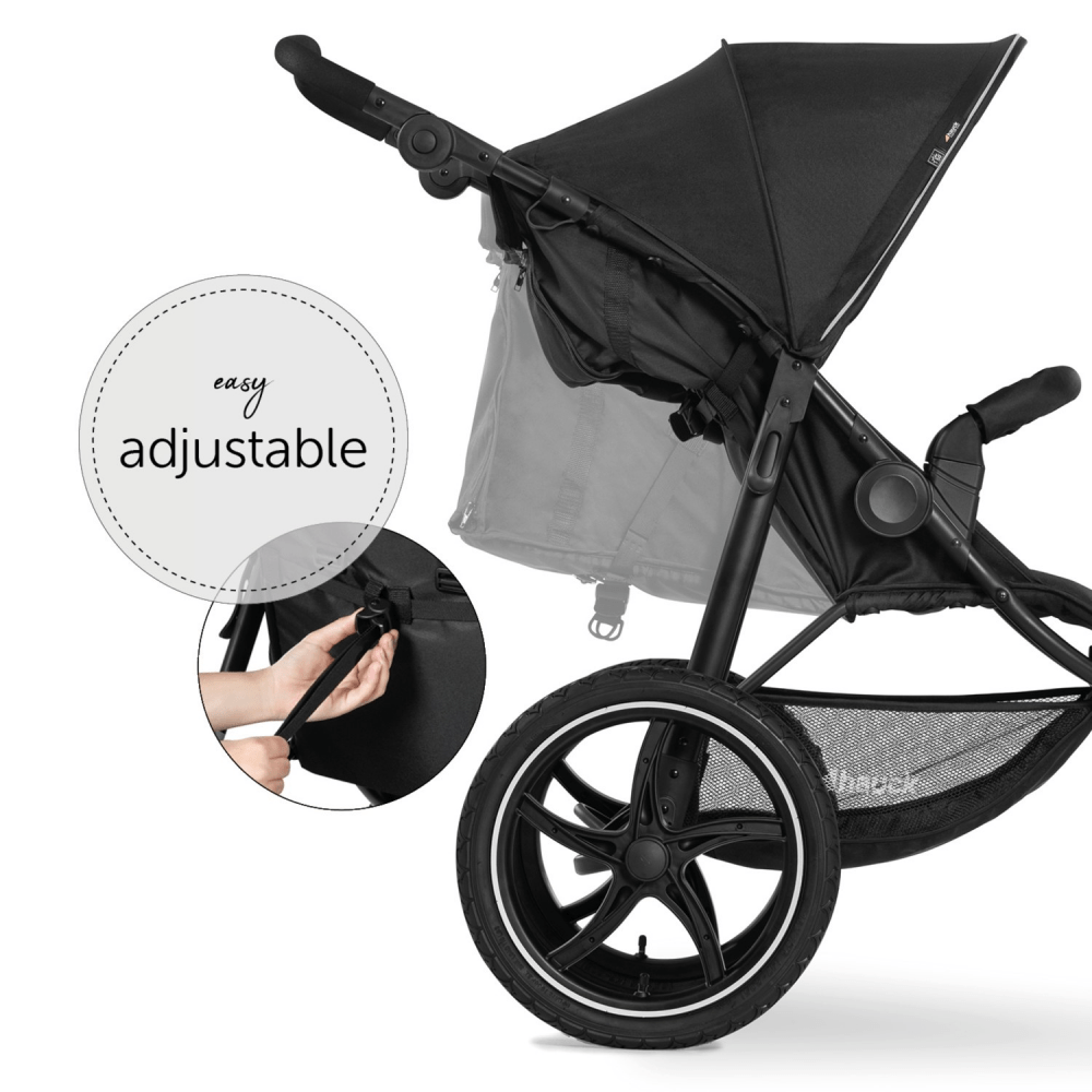Hauck Runner 2 | Black | Three Wheel Stroller | Pushchair | All-terrain