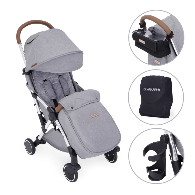 Ickle Bubba Globe Prime Stroller - Grey - BabyMonitorsDirect