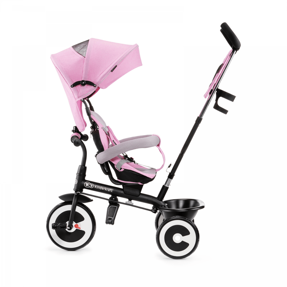 Kinderkraft Aston Tricycle | Pink | First Bike | Baby Trike | Push Trike