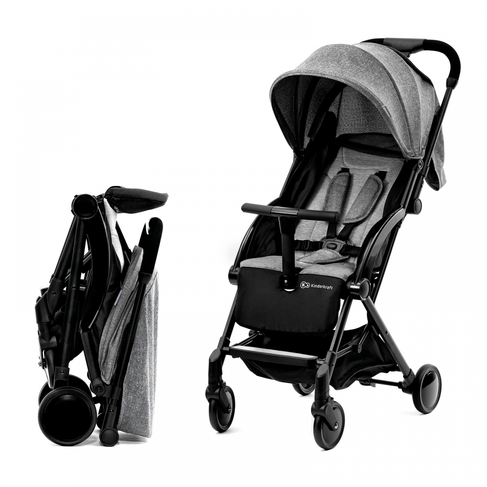 Kinderkraft Pilot Stroller - Grey | Grey | Compact Stroller | Light ...