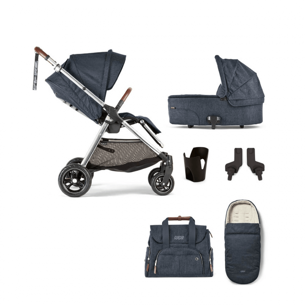 Mamas & Papas Flip XT3 Navy Flannel - Essentials Kit - BabyMonitorsDirect