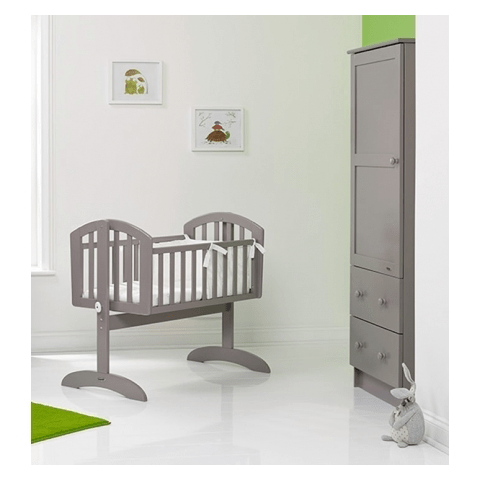 Obaby Sophie Swinging Crib - Taupe Grey - BabyMonitorsDirect