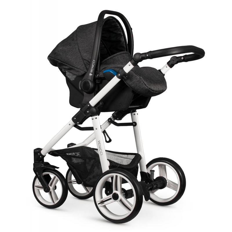 Venicci Soft 3 in 1 Travel System | Black Pram | Pushchair ...
