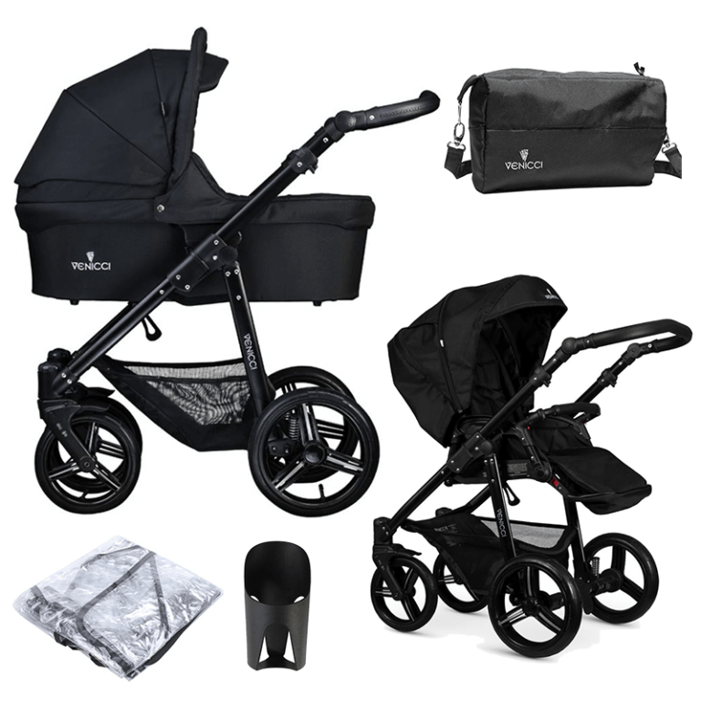 Venicci Soft 2 In 1 Travel System Black Venicci Pram And Pushchair