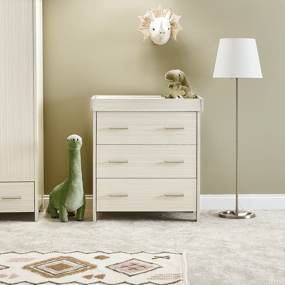 Obaby Stamford Open Changing Unit - Taupe Grey - BabyMonitorsDirect